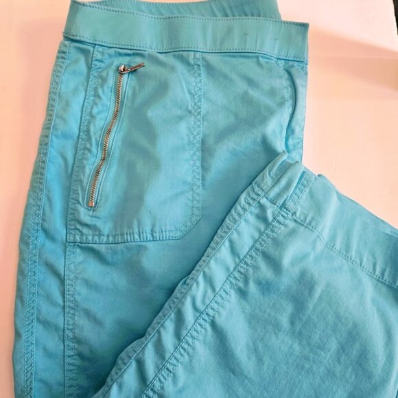 Chico's | Pants & Jumpsuits | Chicos Light Turquoise Blue Green Capris ...
